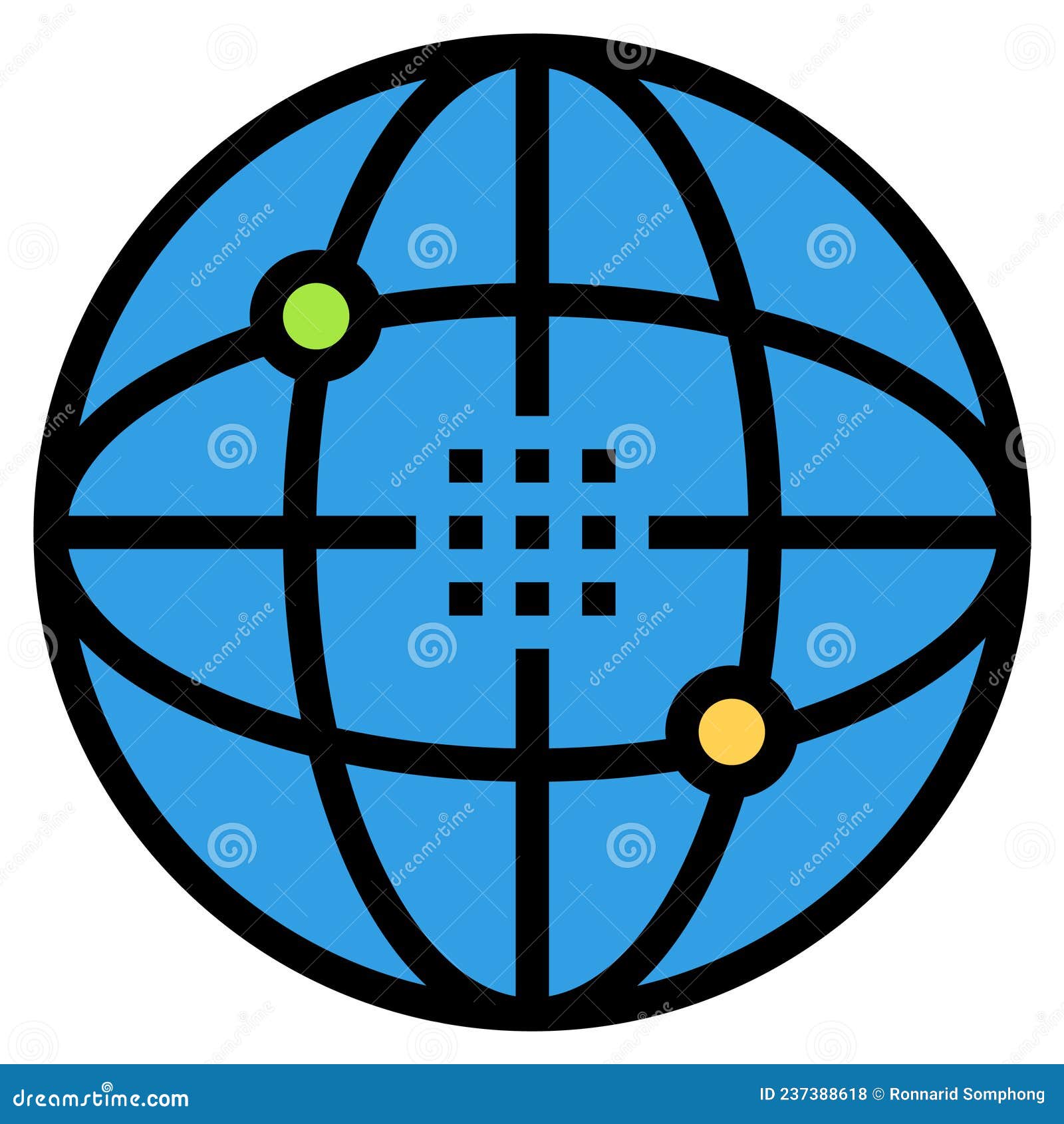 GLOBAL NETWORK ICON VECTOR stock vector. Illustration of planet - 237388618