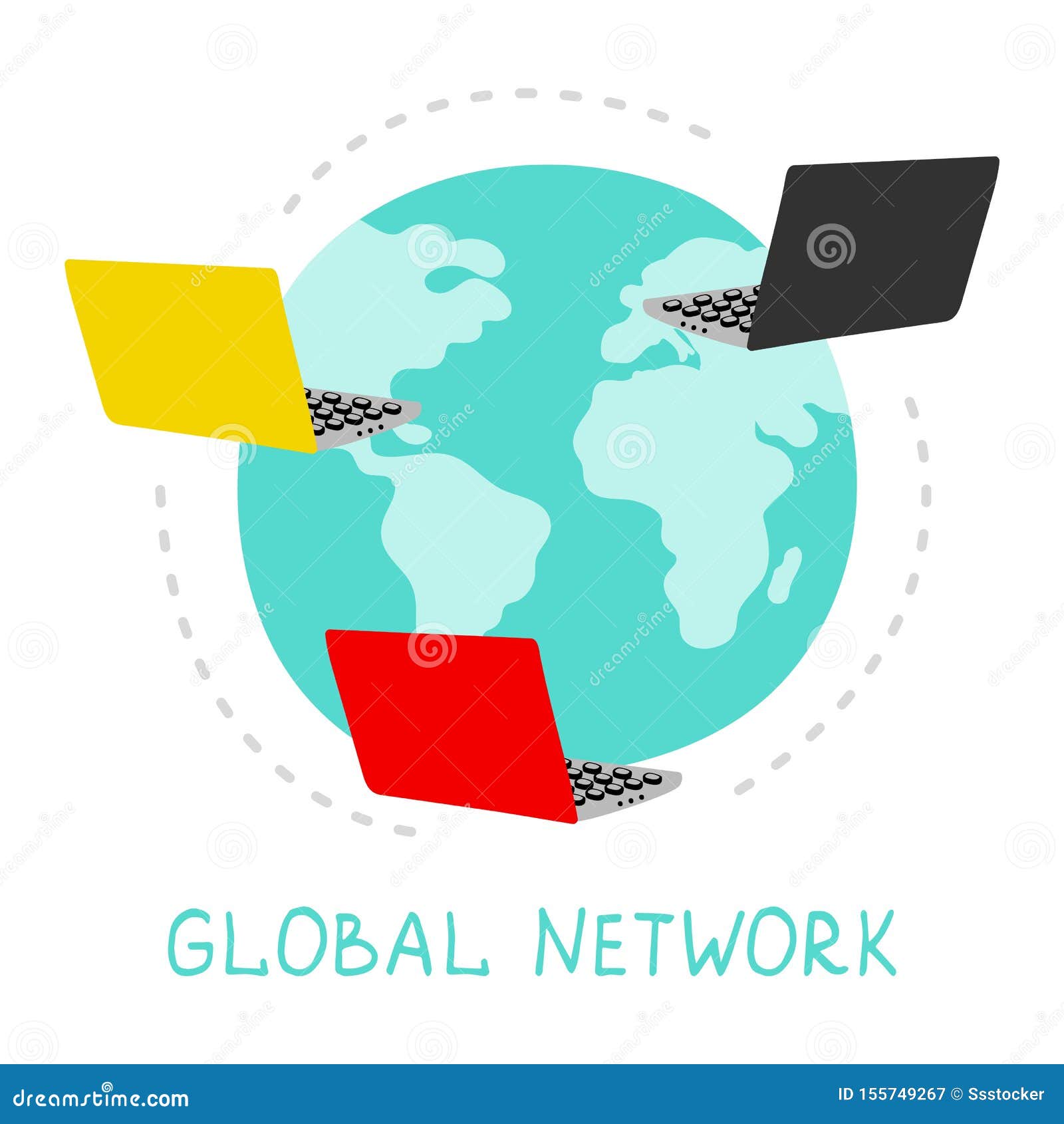 Global Network Illustration. Vector Internet Connection Concept Stock ...