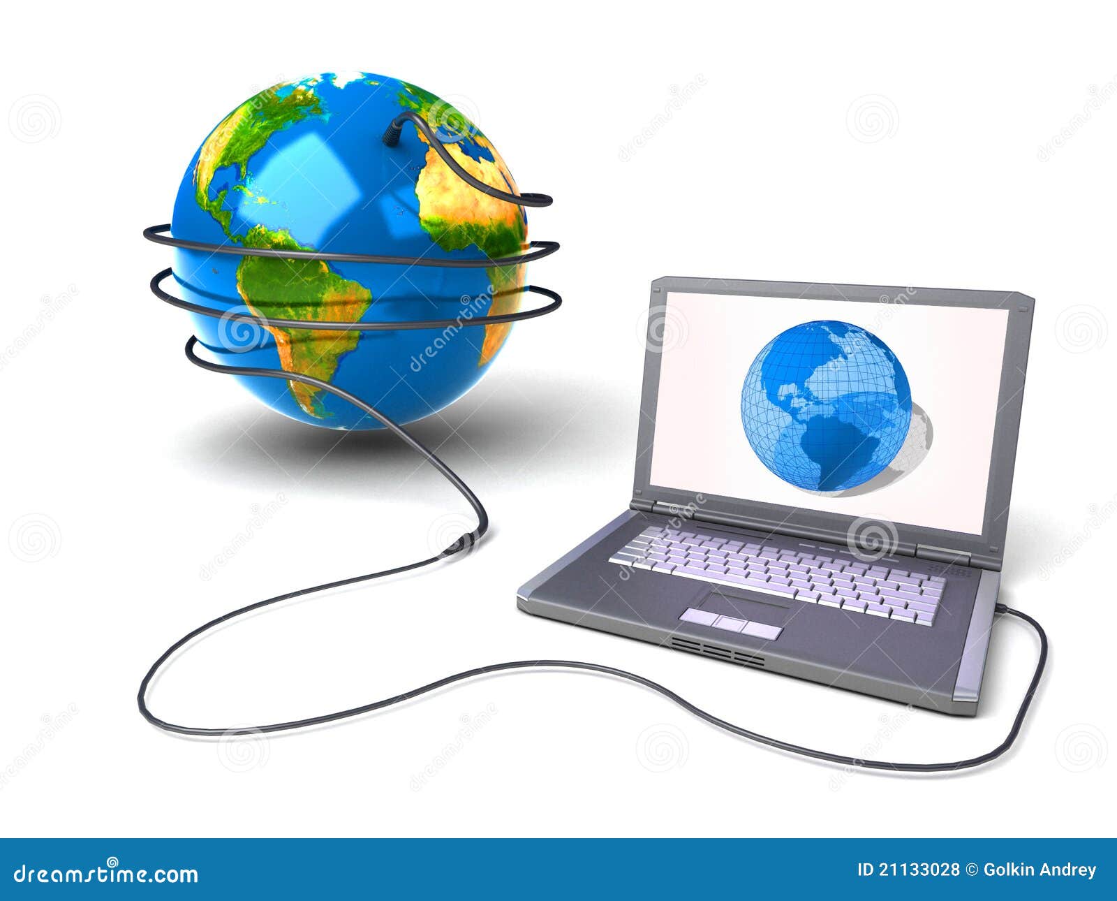 Global Network the Internet Stock Illustration - Illustration of ...