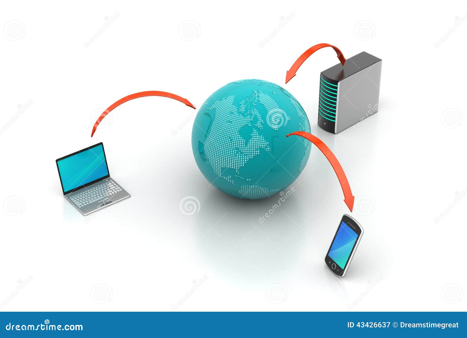 Global Network and Internet Communication Concept Stock Illustration ...
