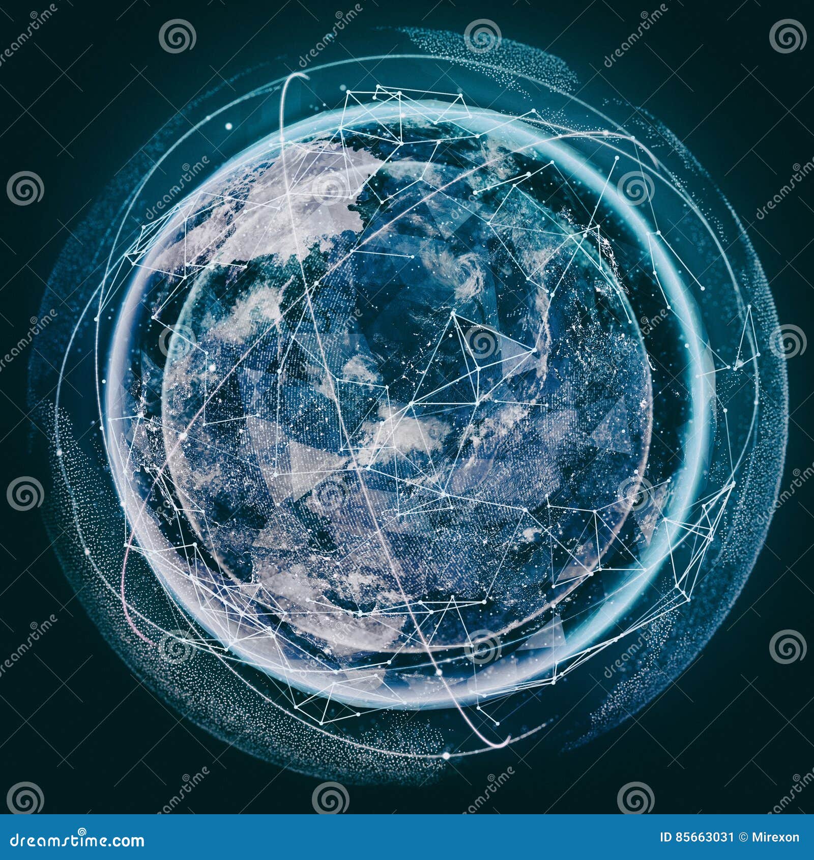Global Network Internet Technologies. Stock Image - Image of outlines ...