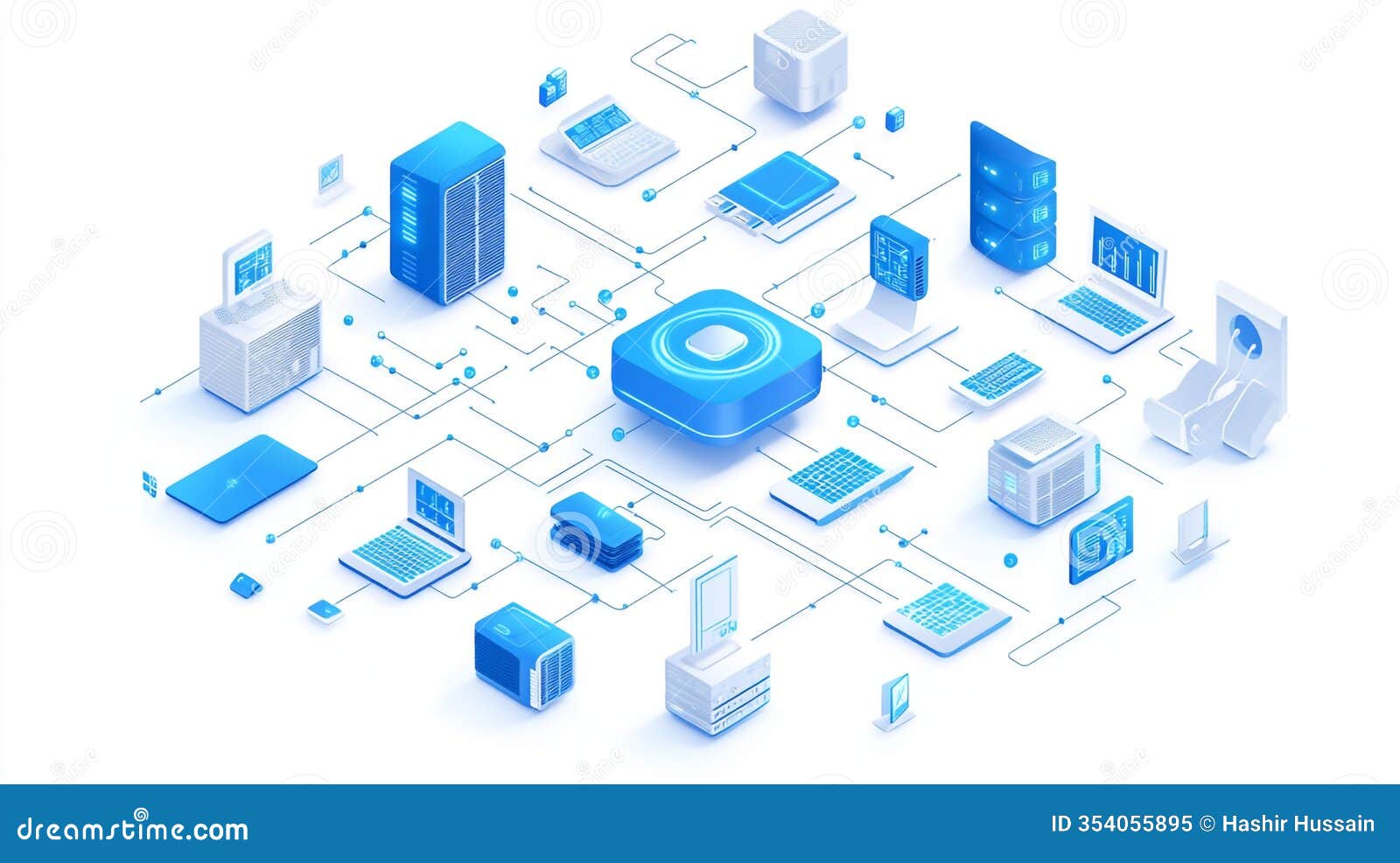 Global Network Internet Technology Data Center Servers Computers Cloud Computing Dig Stock ...