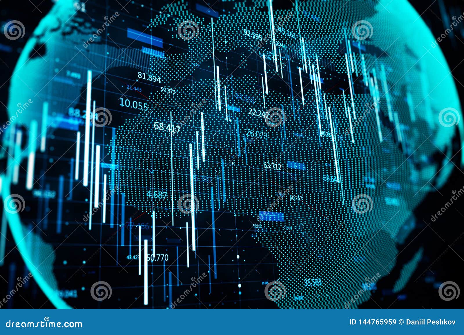 Global Network and Invest Concept Stock Illustration - Illustration of ...