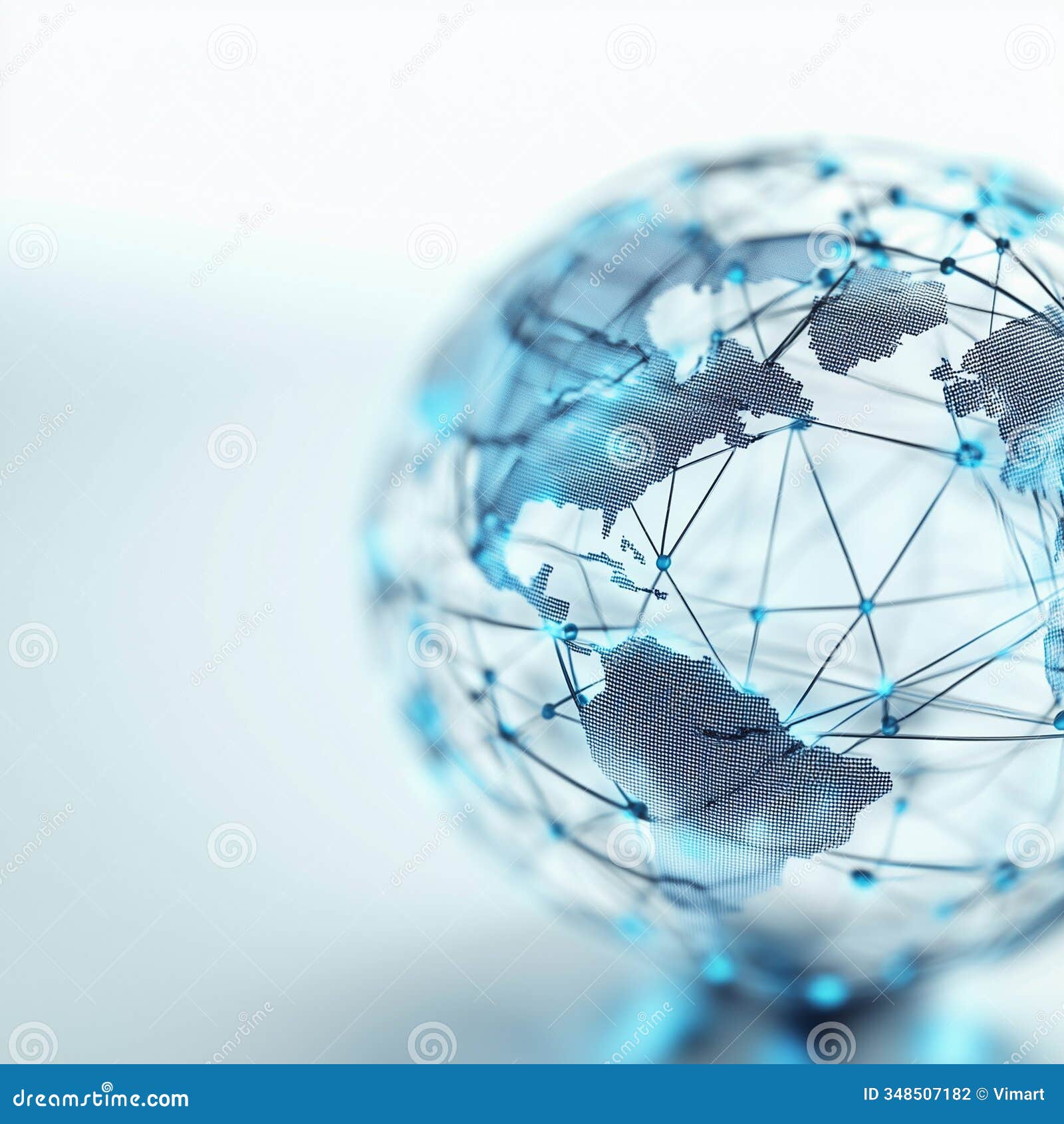 Global Network, with Lines and Nodes Symbolizing the Flow of ...