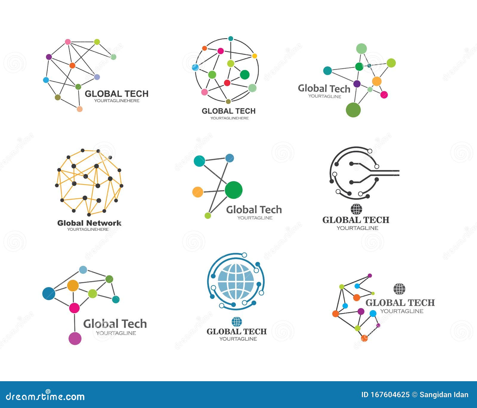 Global Network Logo Icon Vector Illustration Design Stock Vector ...