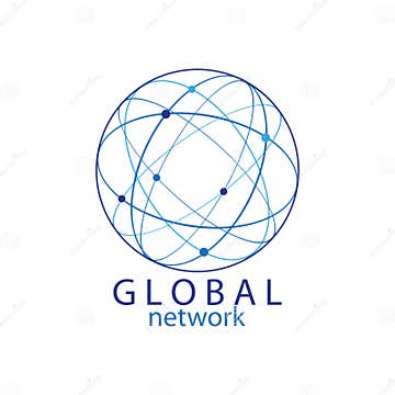 Global network logo stock vector. Illustration of background - 283979697