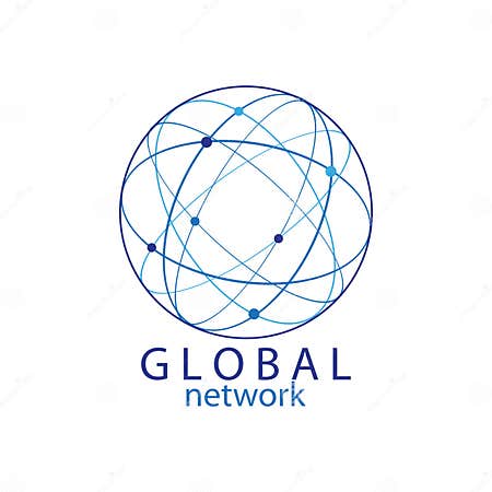 Global network logo stock vector. Illustration of background - 283979697