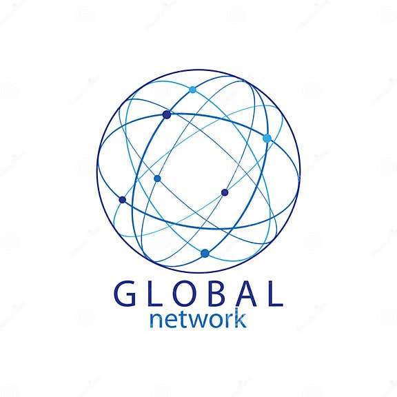 Global network logo stock vector. Illustration of background - 283979697