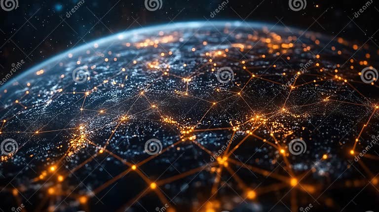 Global Network, Map and Worldwide Web for Connectivity, Innovation for ...