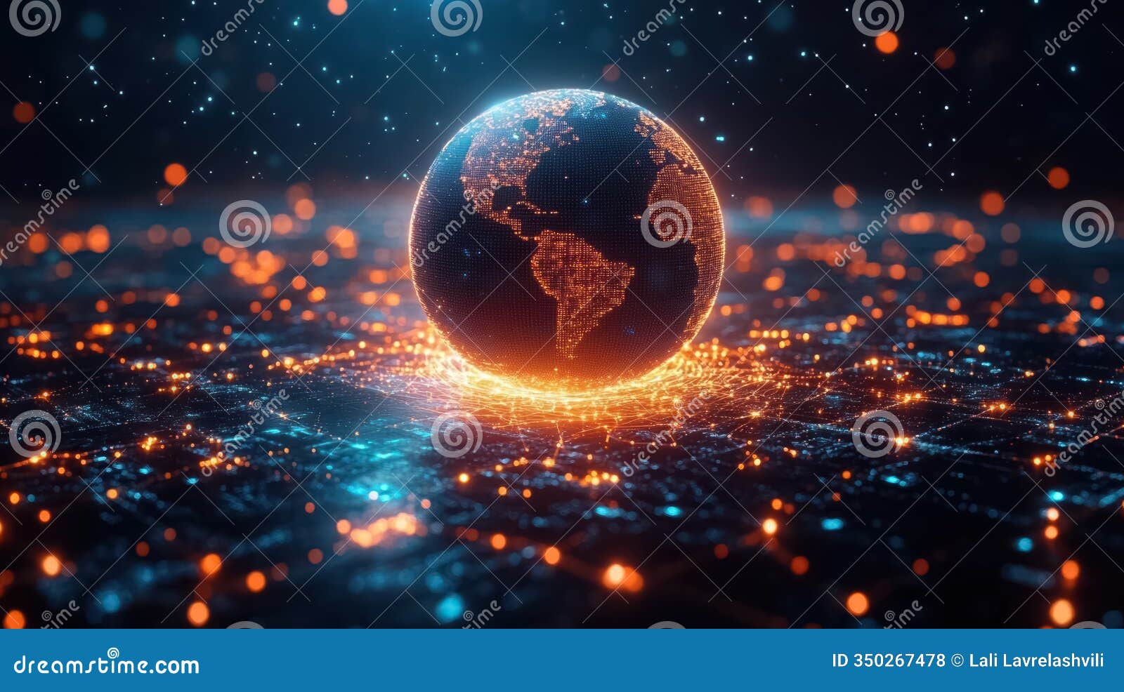 Global Network, Map and Worldwide Web for Connectivity, Innovation for ...
