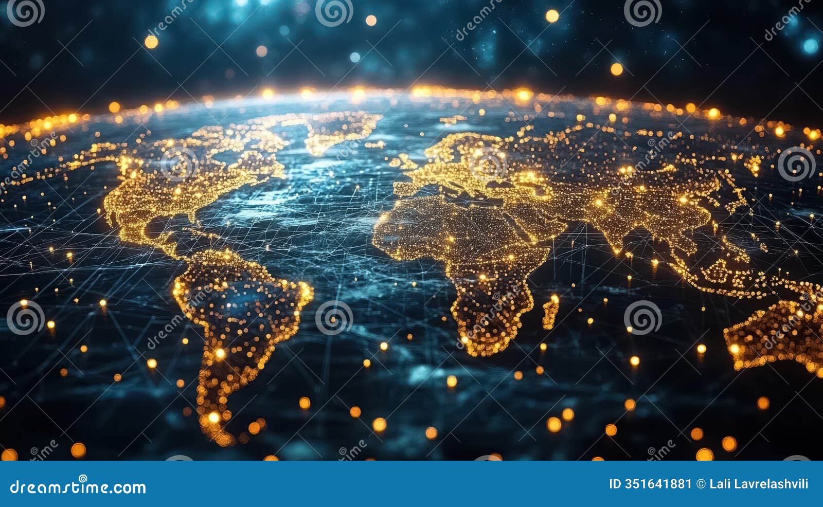 Global Network, Map and Worldwide Web for Connectivity, Innovation for ...