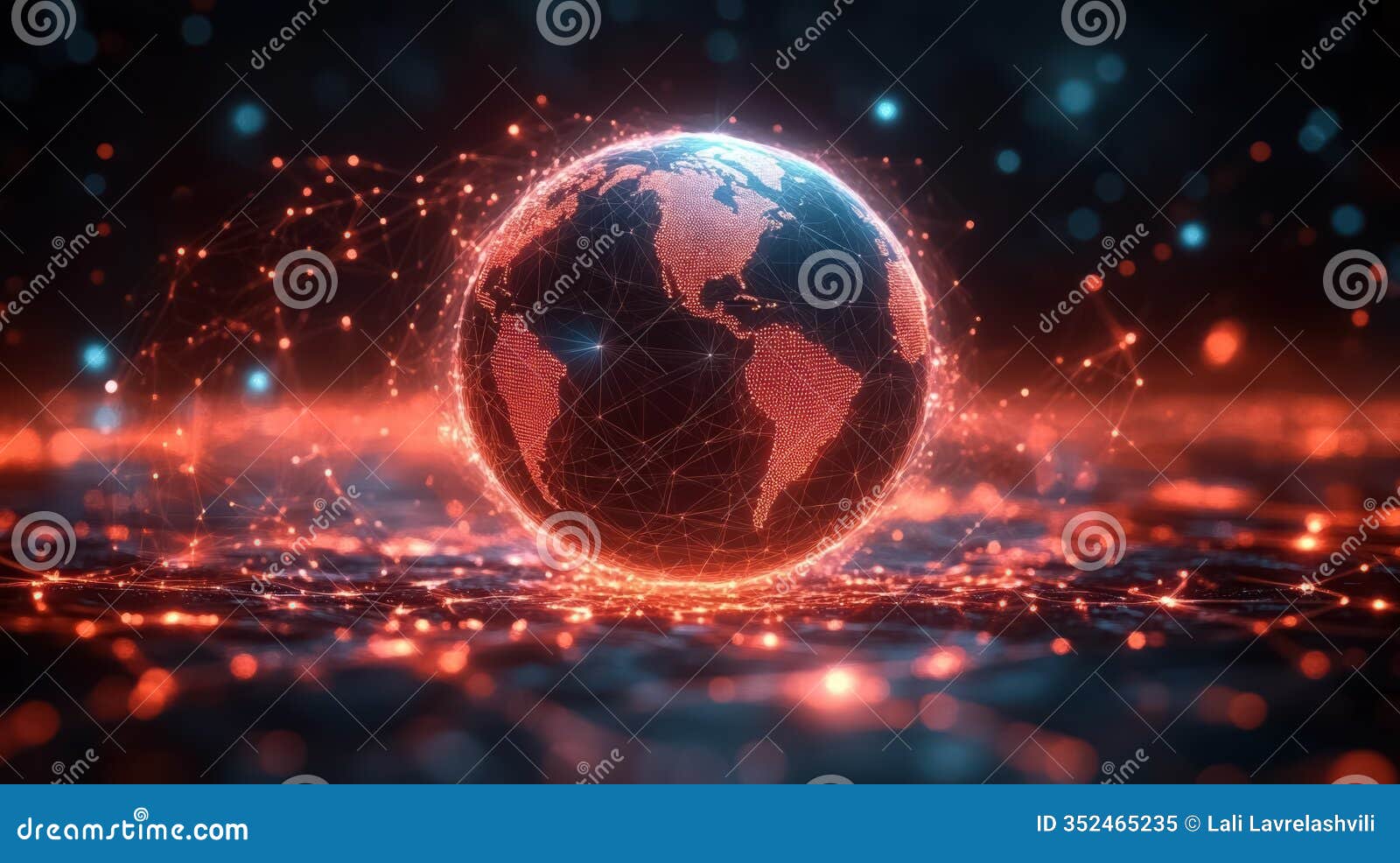 Global Network, Map and Worldwide Web for Connectivity, Innovation for ...