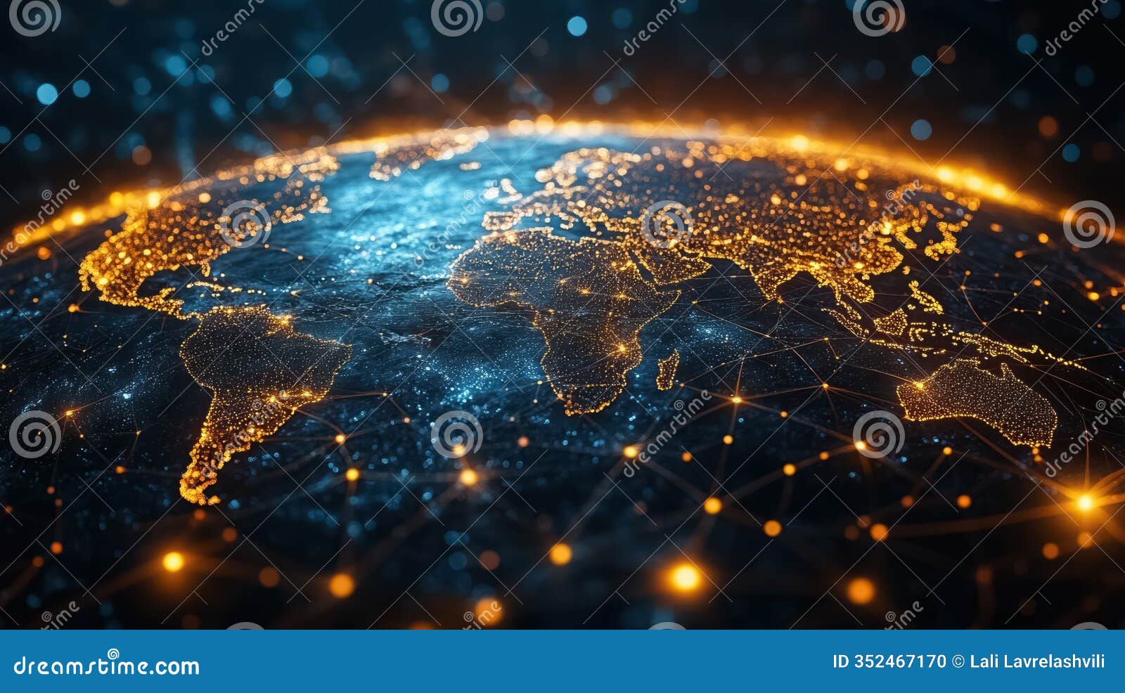 Global Network, Map and Worldwide Web for Connectivity, Innovation for ...