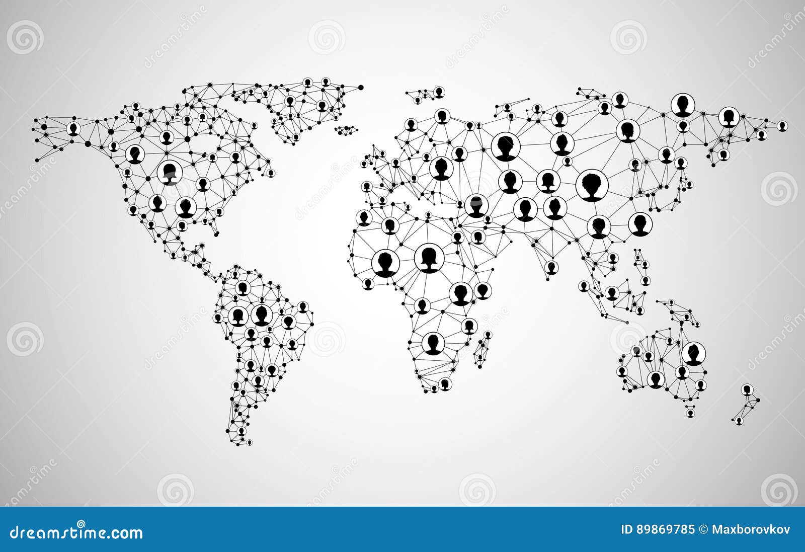 Network Mesh Round Stencils Map Of Lower Silesia Province With ...