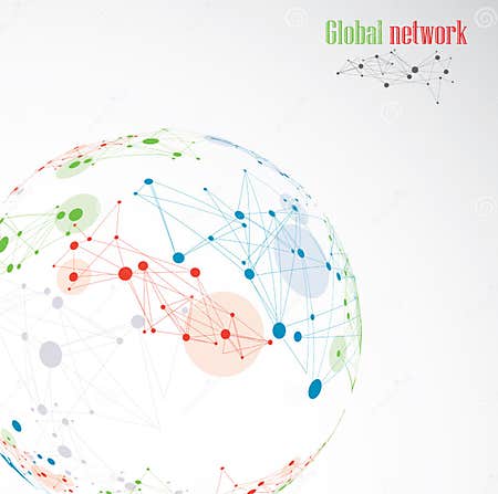 Global network stock vector. Illustration of geometric - 50850388