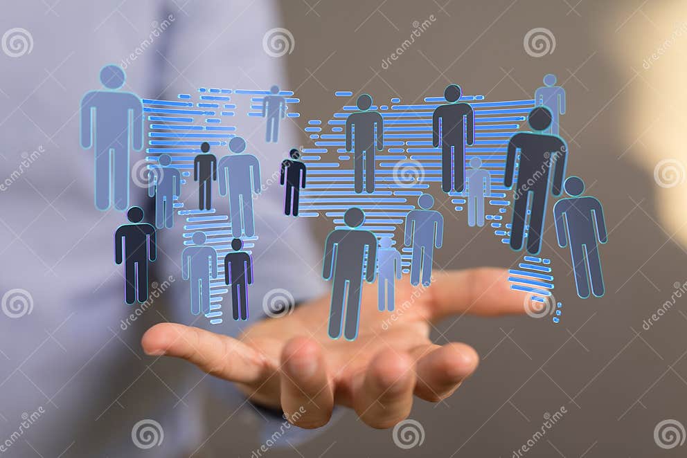 A Global Network of People Digital Stock Image - Image of globe ...