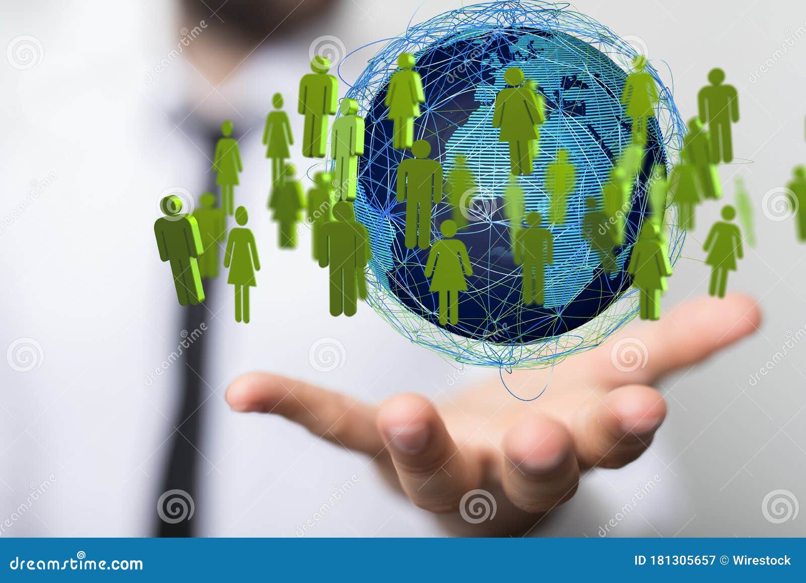 A Global Network of People Digital Stock Image - Image of global, globe ...