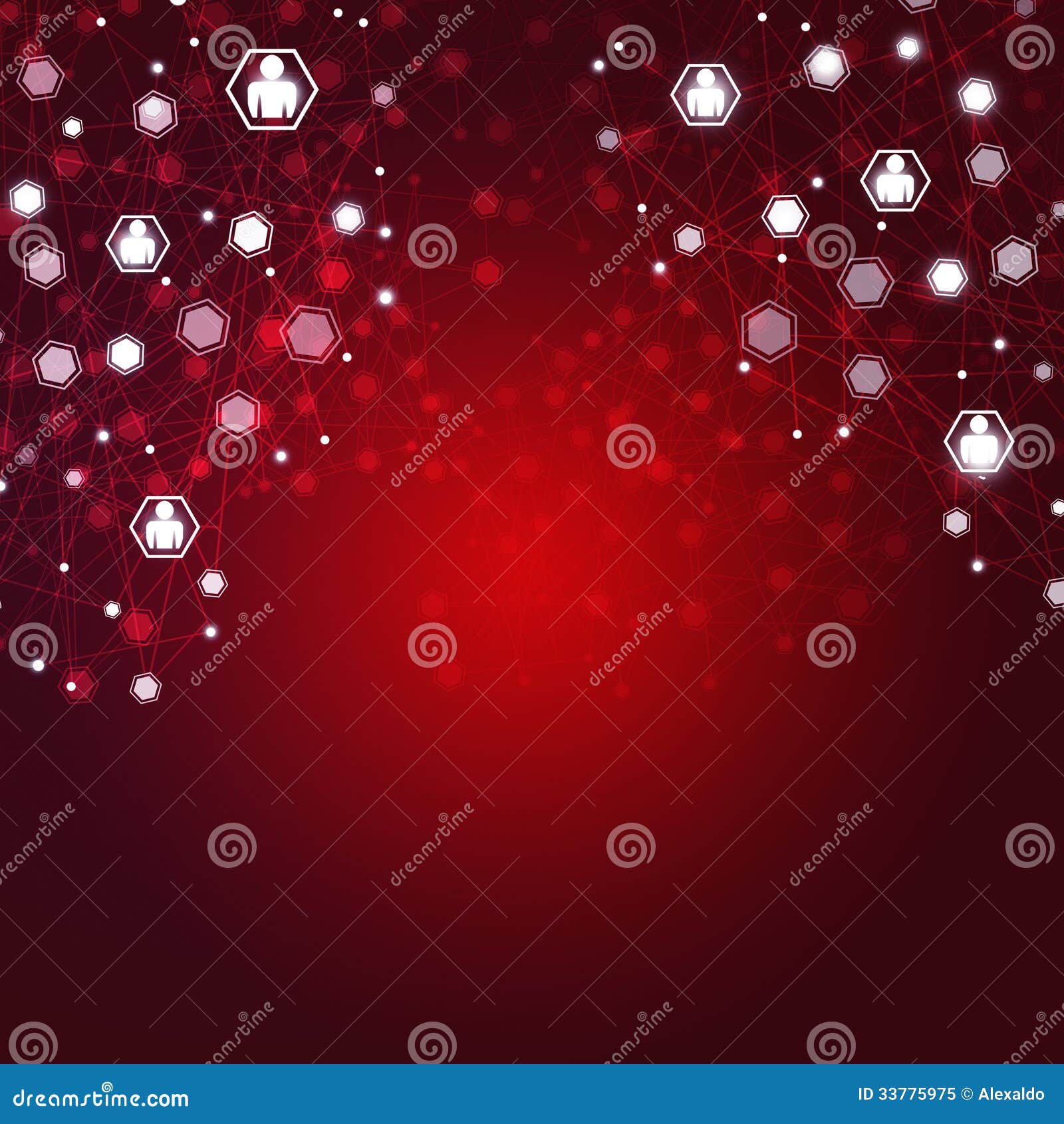 Global Network Red Background Stock Illustration - Illustration of ...