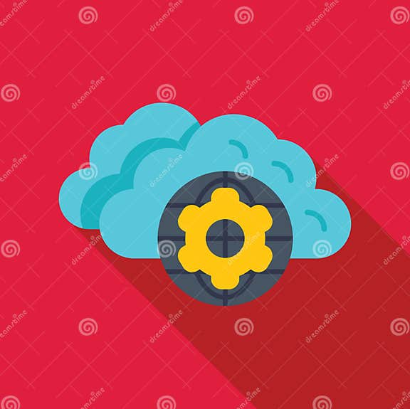 Global Network Settings Icon Showing Cloud Computing Configuration ...