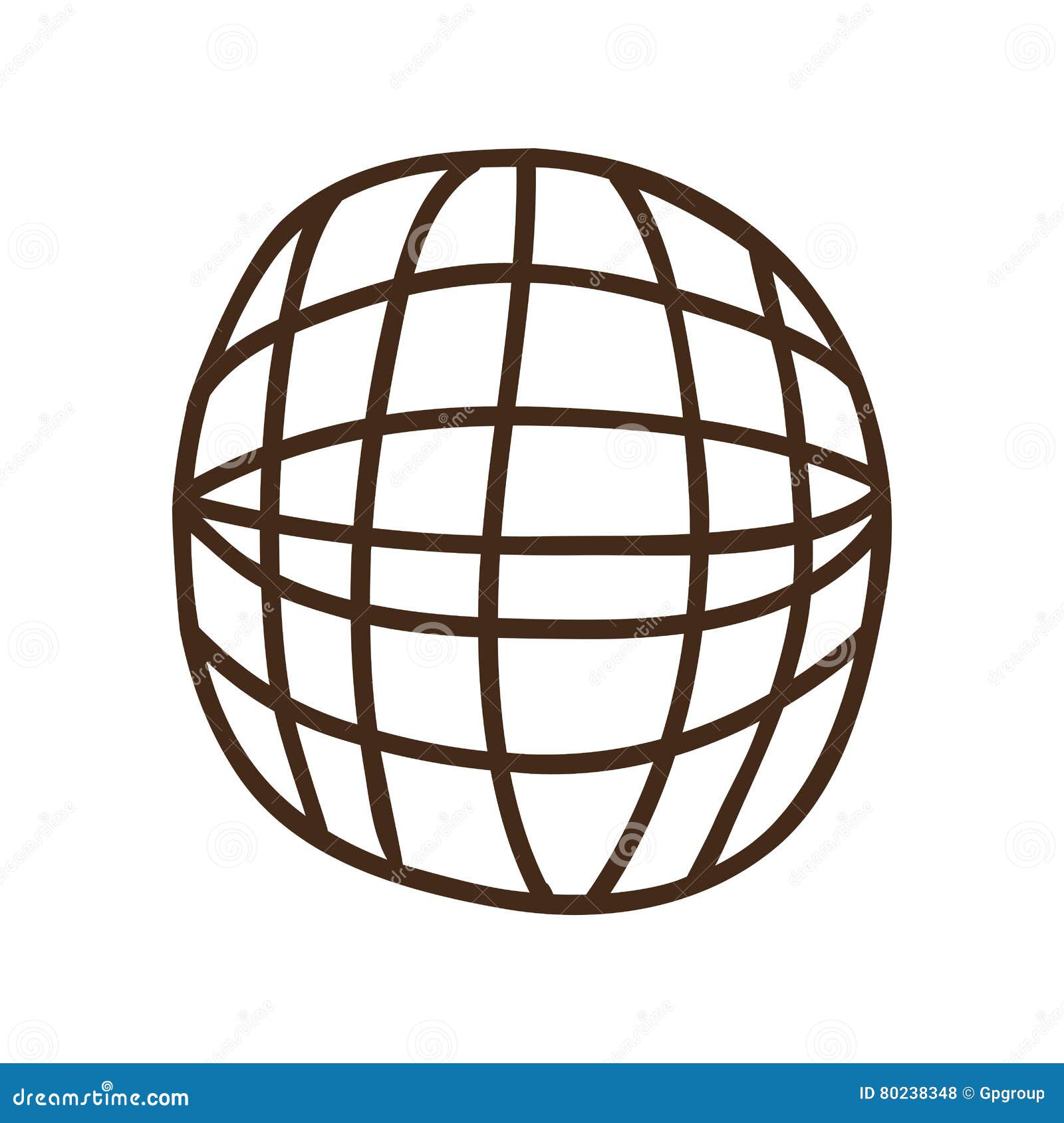 Global network sphere stock vector. Illustration of flat - 80238348