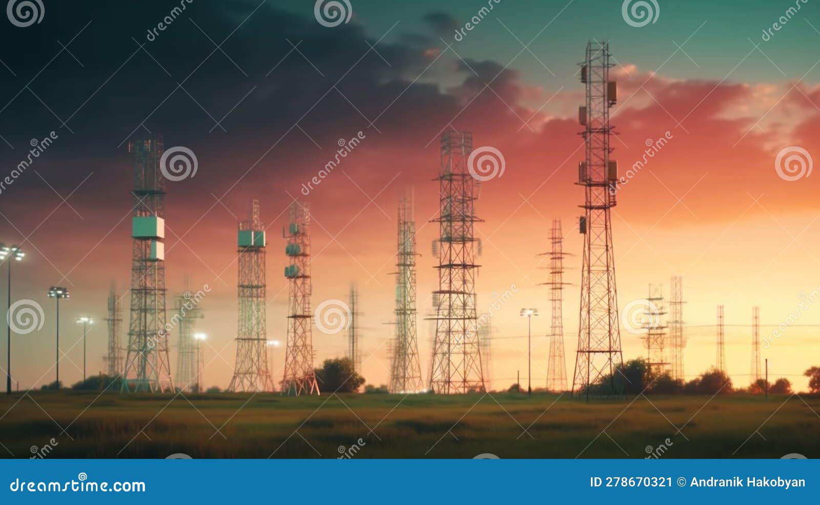 Global Network Technology Communication Tower for Wireless High Speed ...