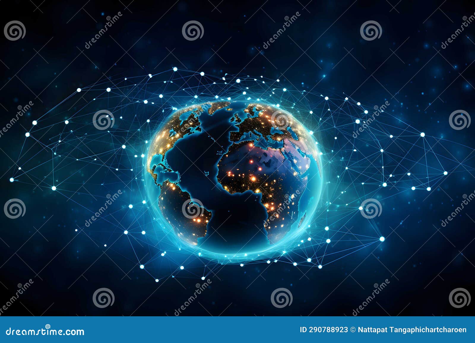 Global Network Technology Line and Digital World Share, Generated AI ...