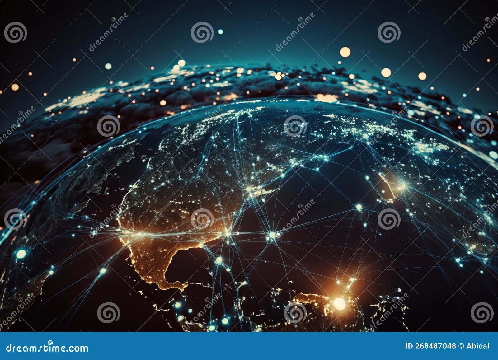 Global Network of Telecommunication on Earth Abstract World Technology ... Global Network of Telecommunication on Earth Abstract World Technology ...