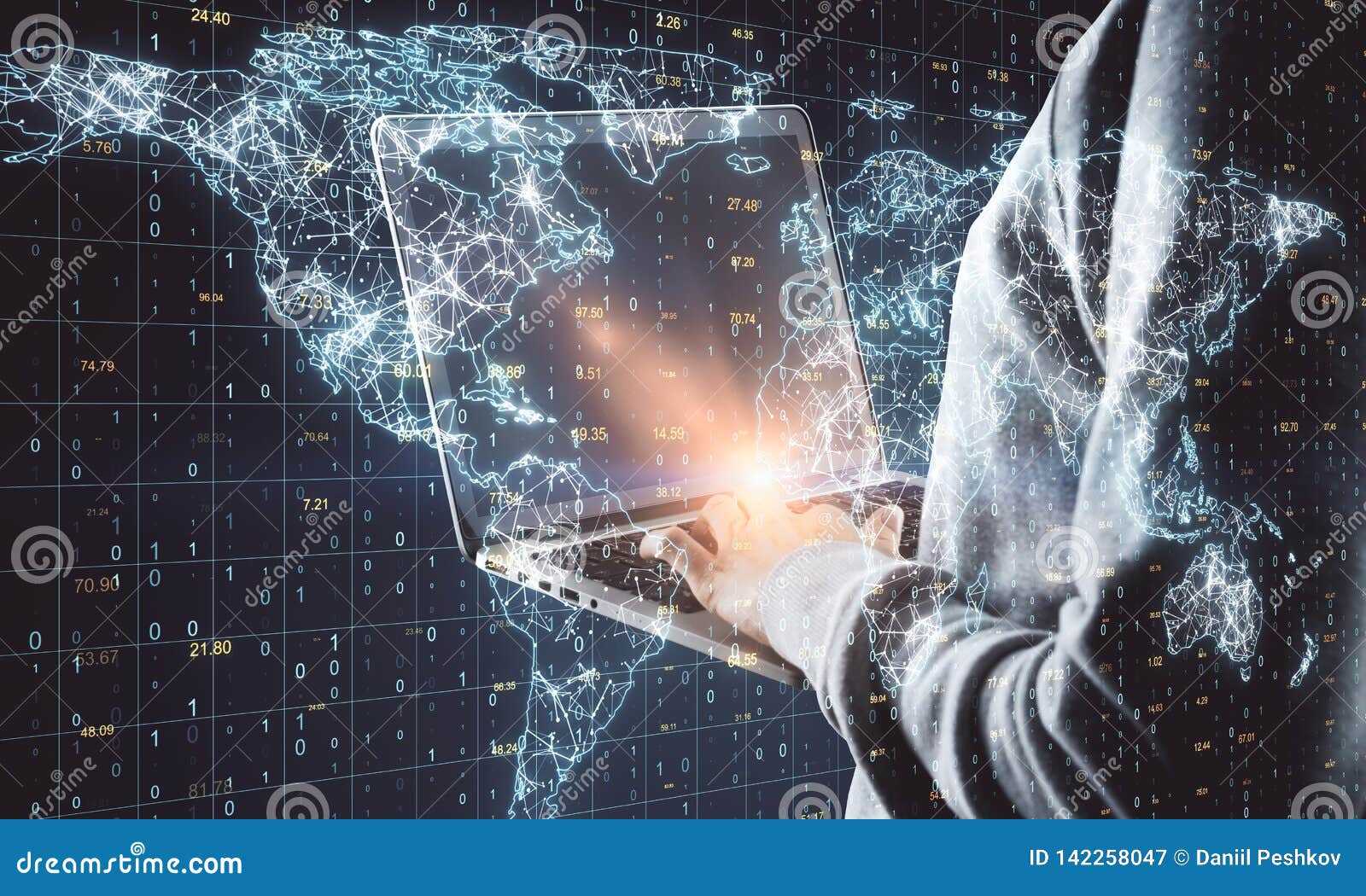 Global Network and Theft Concept Stock Image - Image of double ...