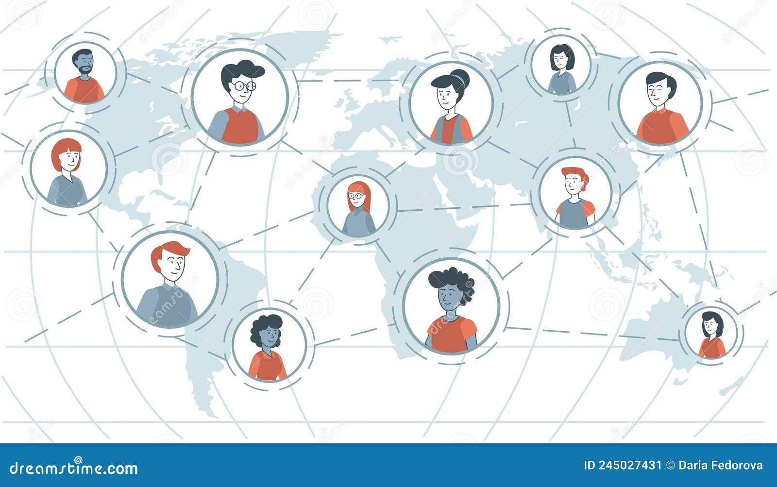 Global Network Www Diversity People Stock Vector - Illustration of ...