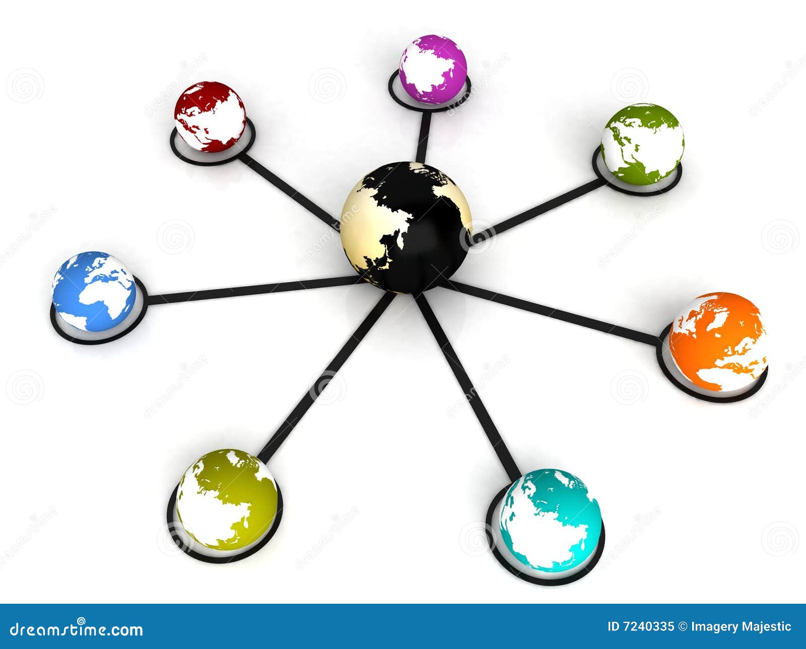 Global networking stock illustration. Illustration of dimensional - 7240335