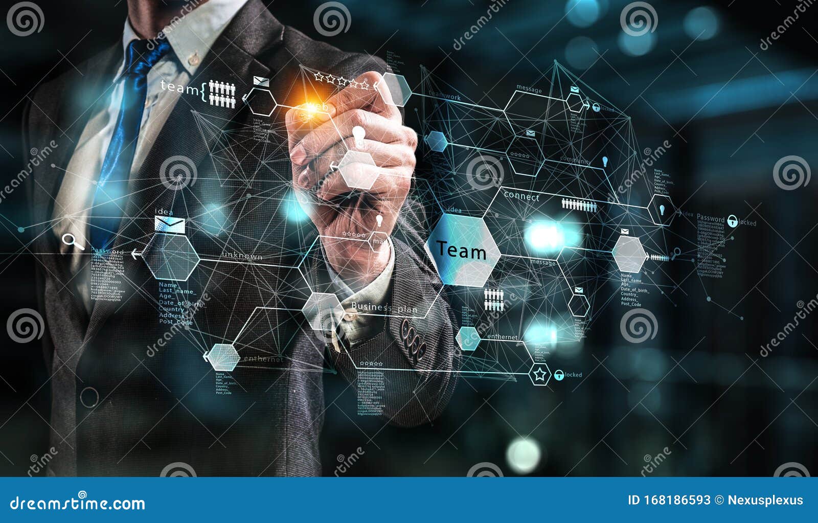 Global Networking As Concept of Modern Technology and Business Stock ...