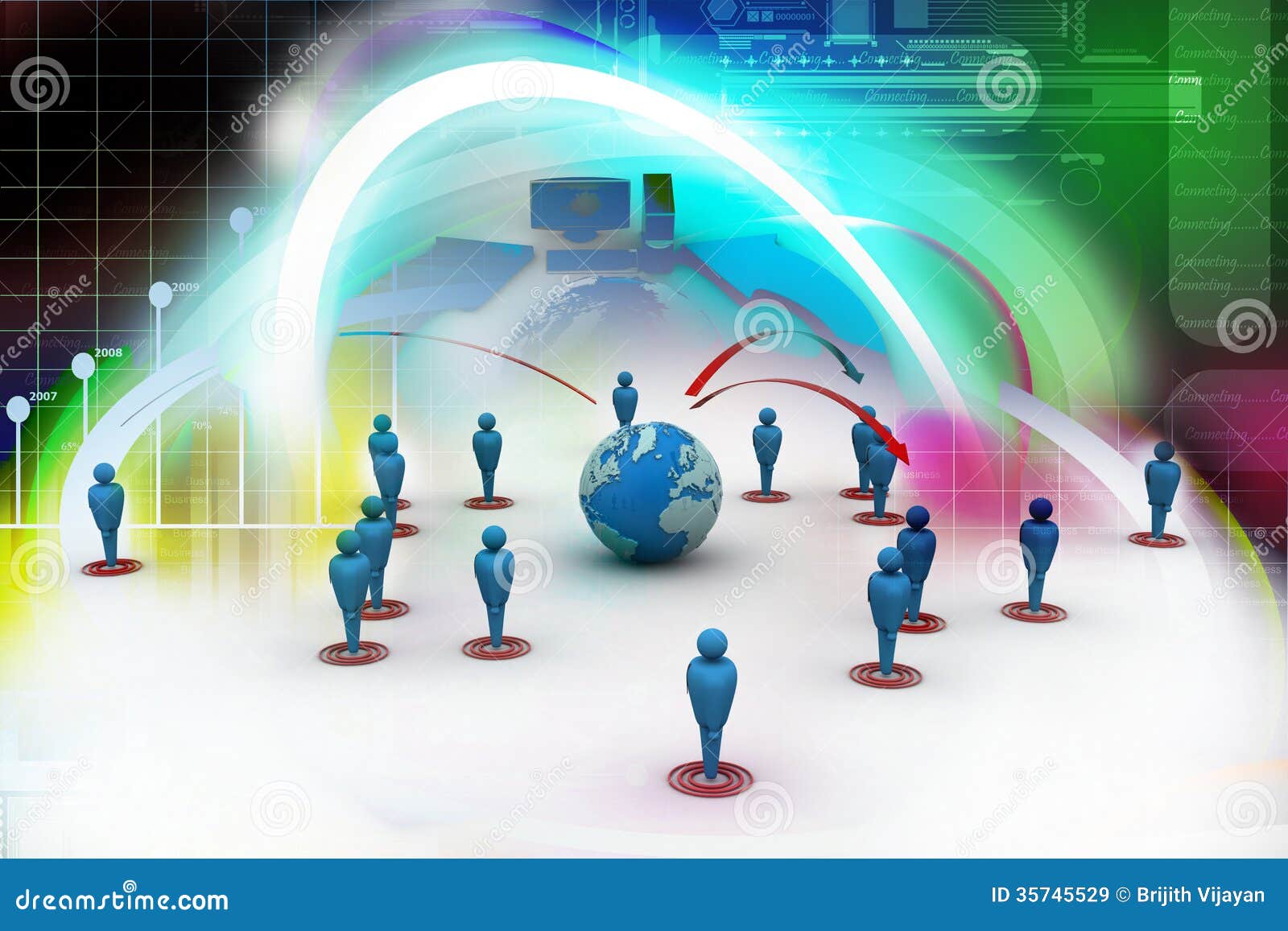 Global networking stock illustration. Illustration of computer - 35745529