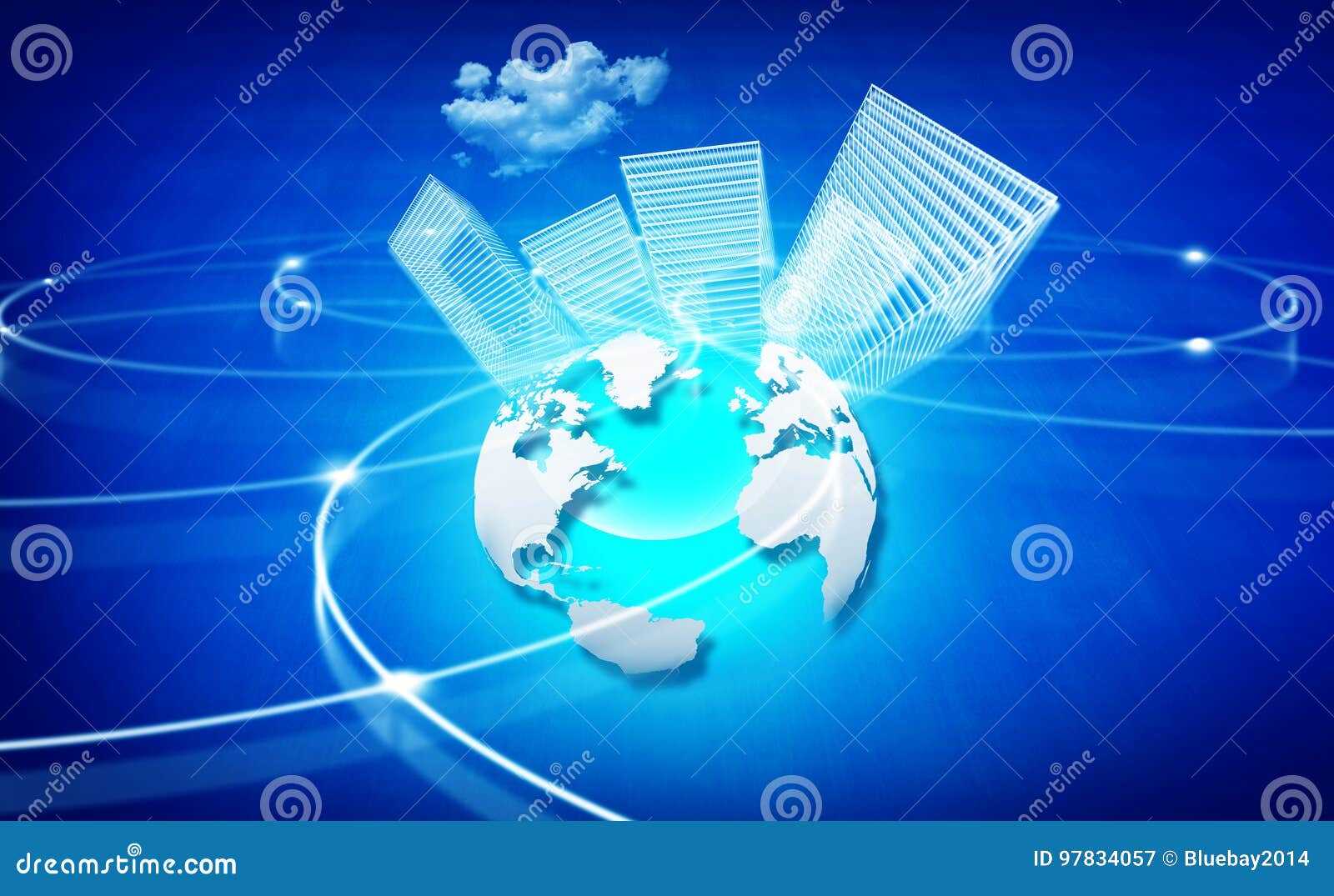 Global networking stock illustration. Illustration of cooperation ...