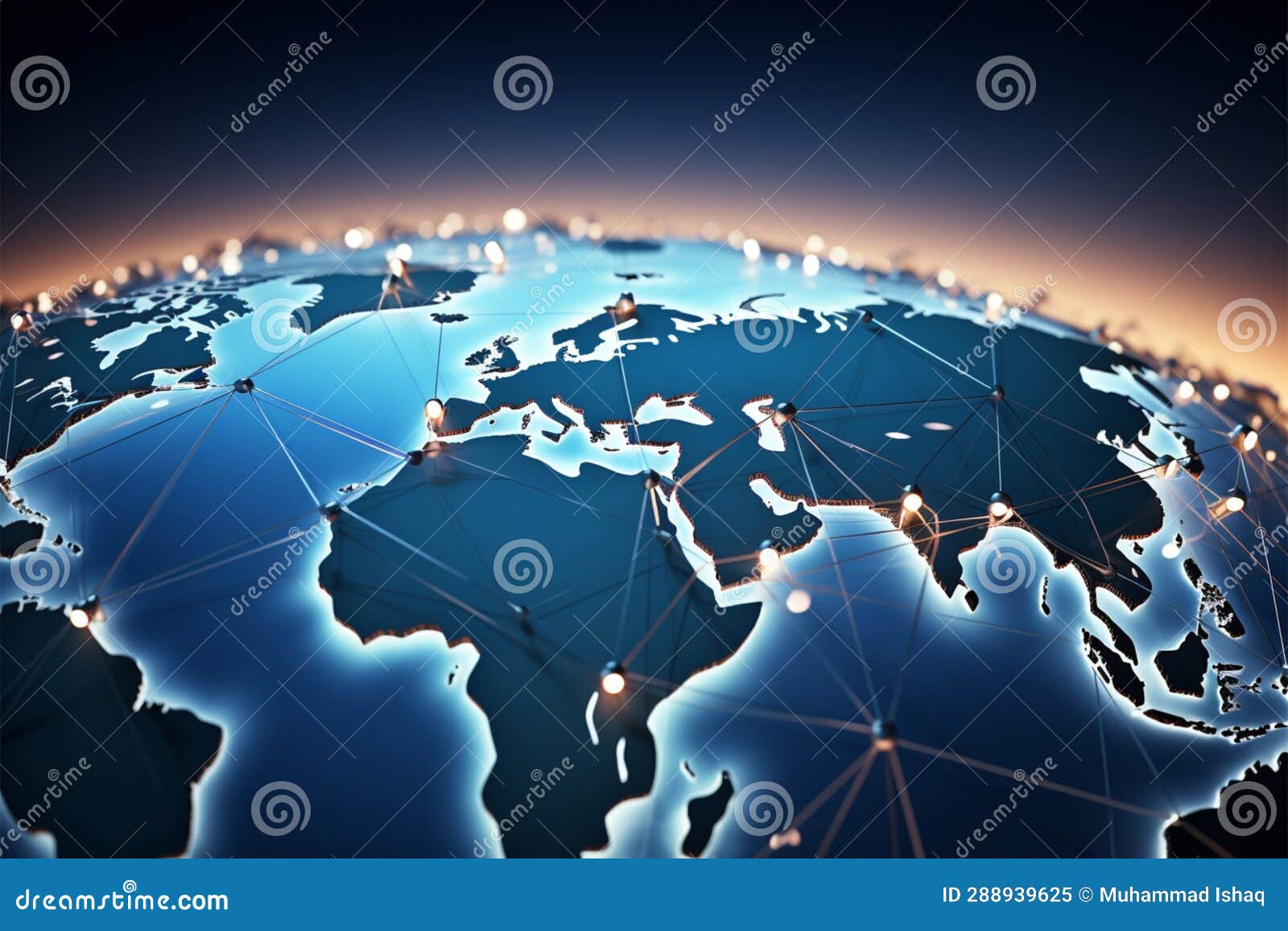 Global Networking Concept with a World Map, Symbolizing Internet ...