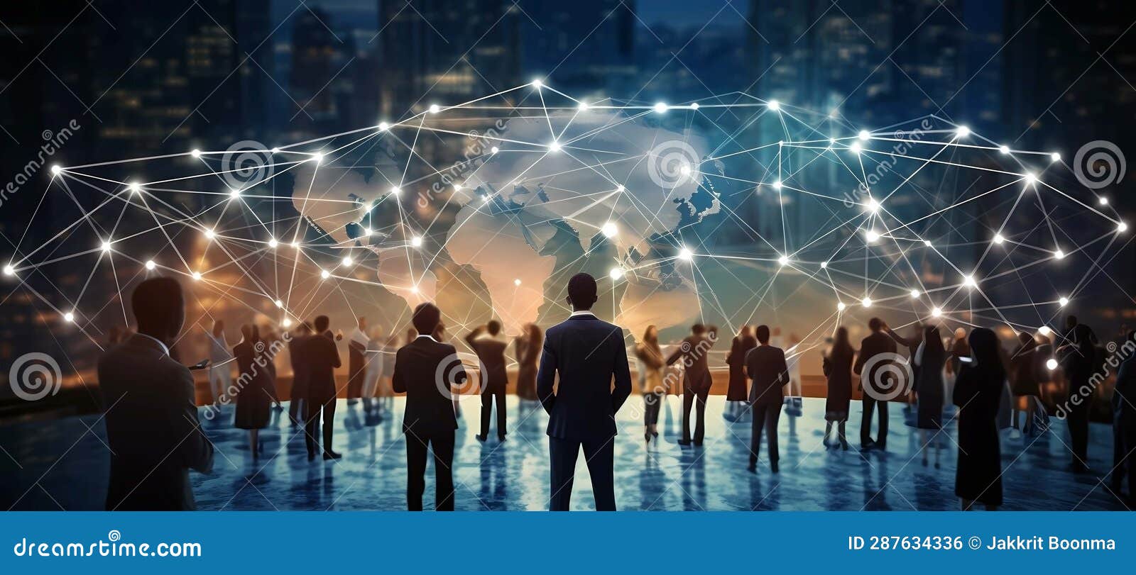 Global Networking Connection Globalization Technology Concept, 3D ...