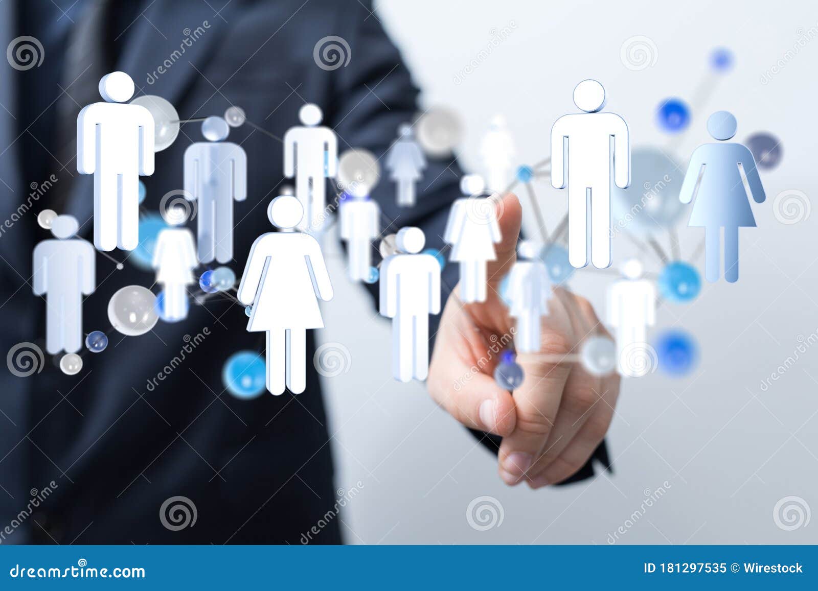 A Global Networking 3d Human Select Concept Stock Image - Image of ...