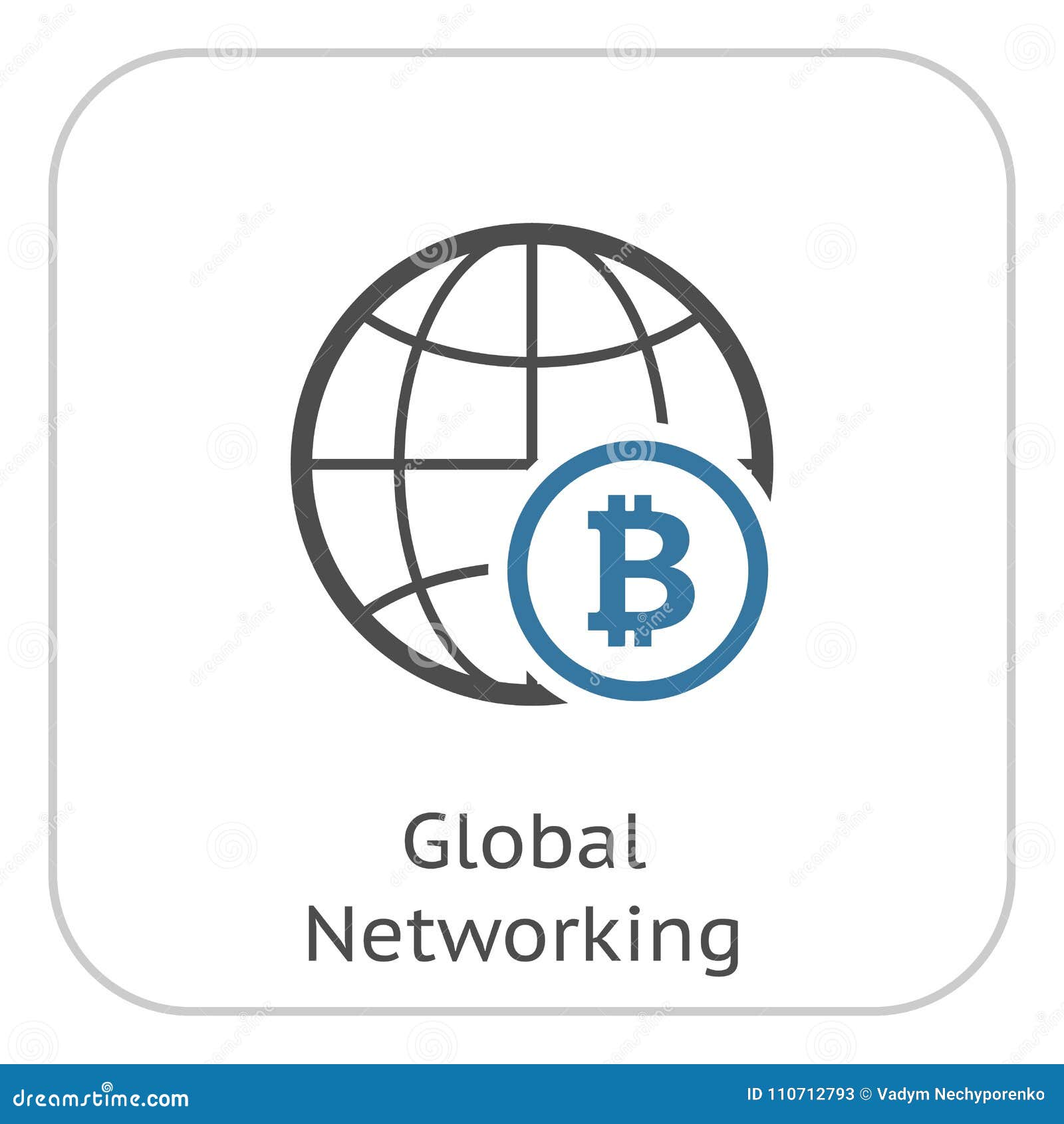 Global Networking Icon. stock vector. Illustration of sign - 110712793