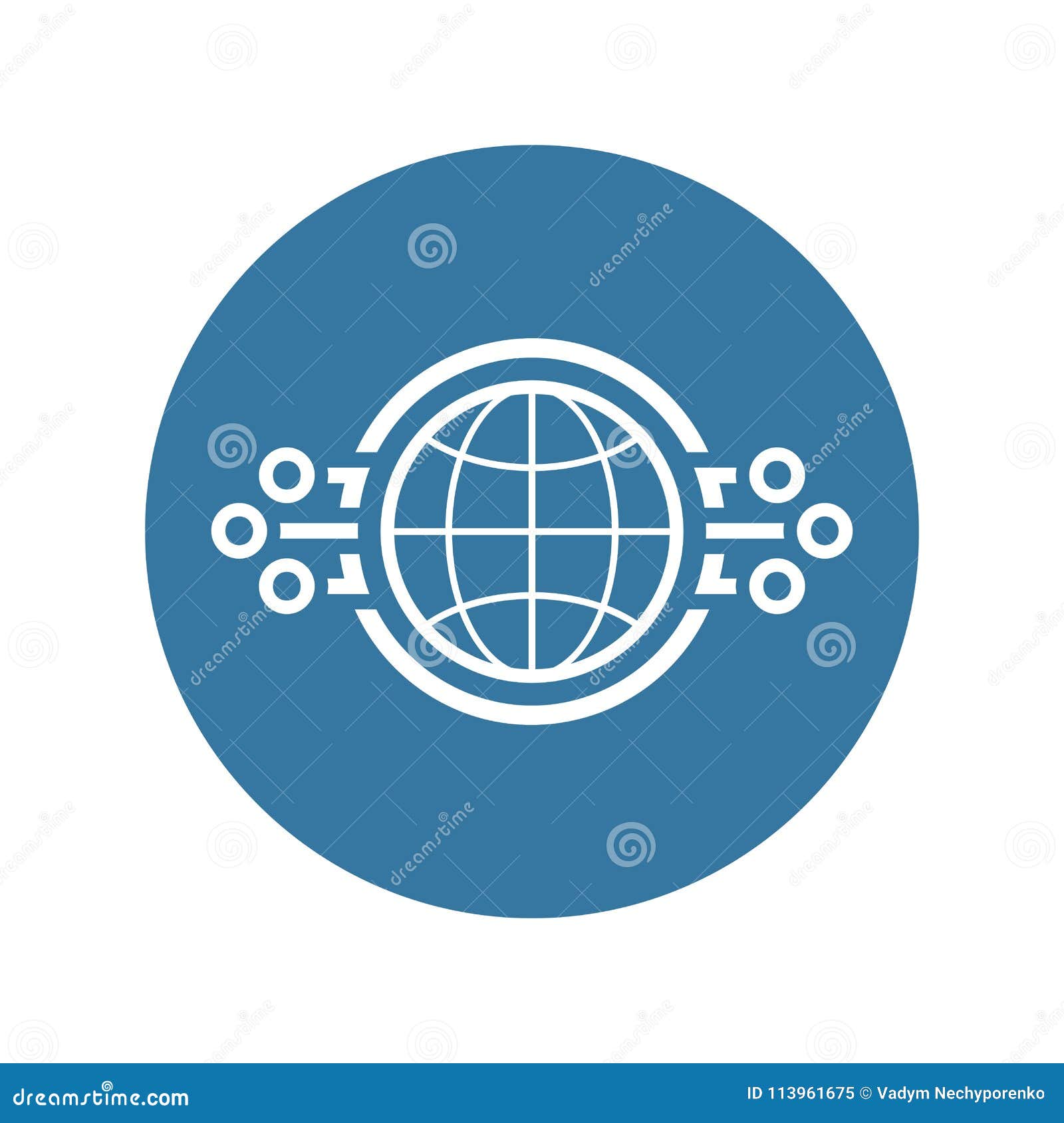 Global Networking Icon. stock vector. Illustration of worldwide - 113961675