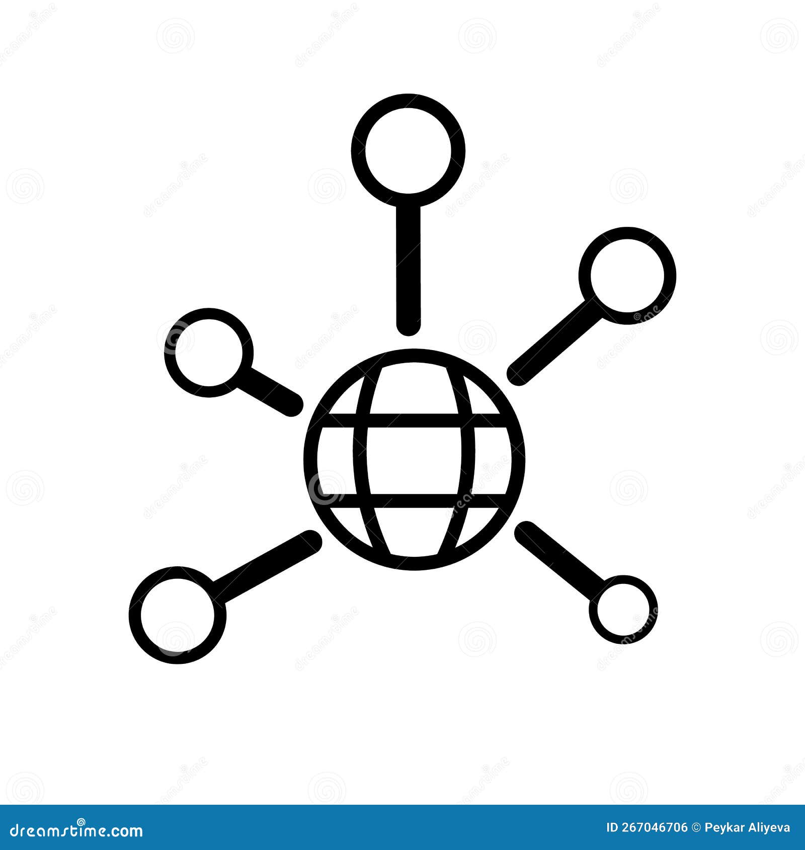 Global Networking Icon, Social Network Vector Icon Stock Vector ...