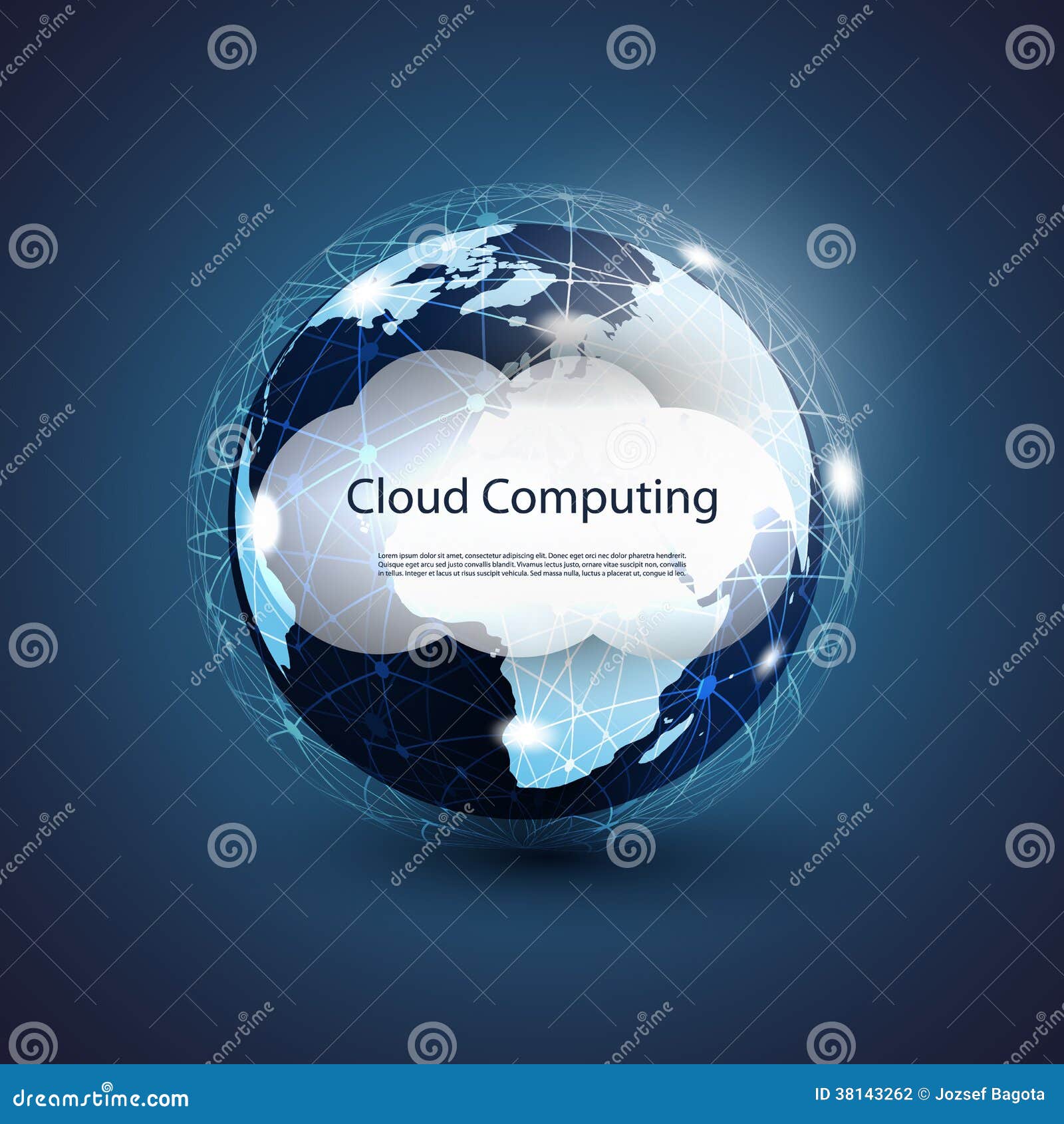 Global Networks, Cloud Computing Illustration Stock Vector ...