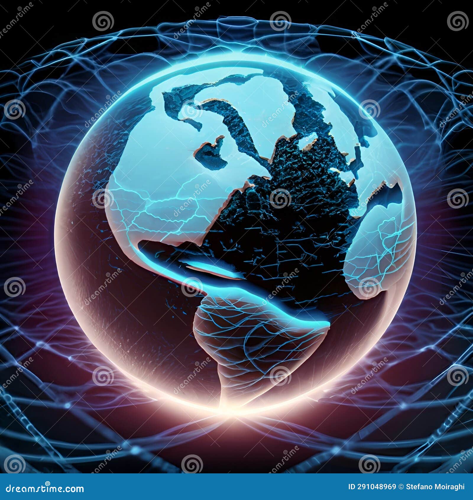 Global Networks Net Connecting the World Stock Illustration ...