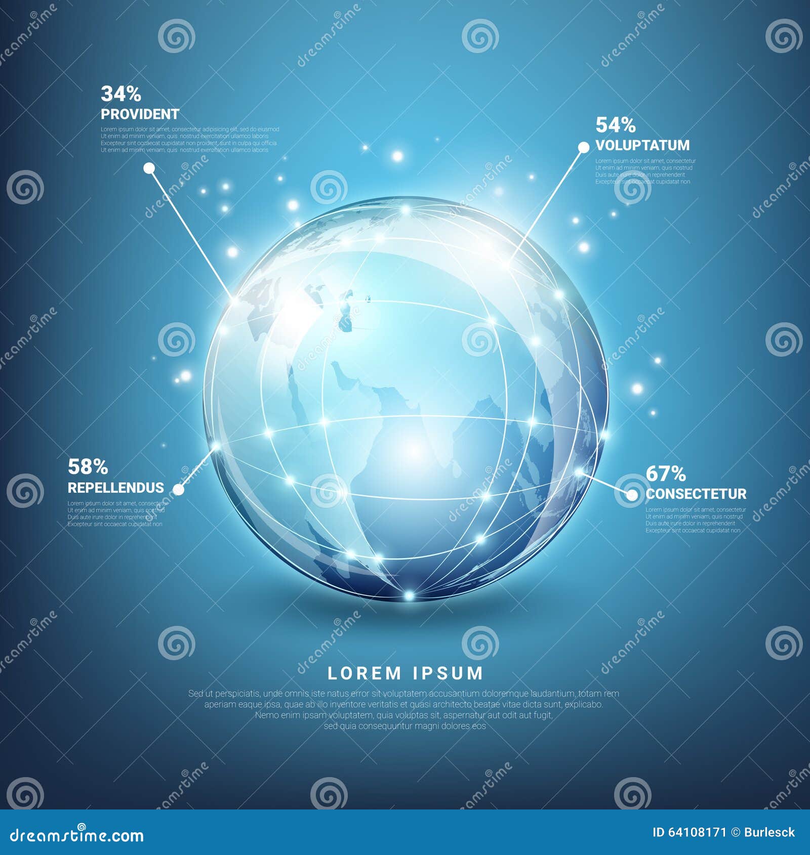 Global Networks Vector Infographics Stock Vector - Illustration of ...