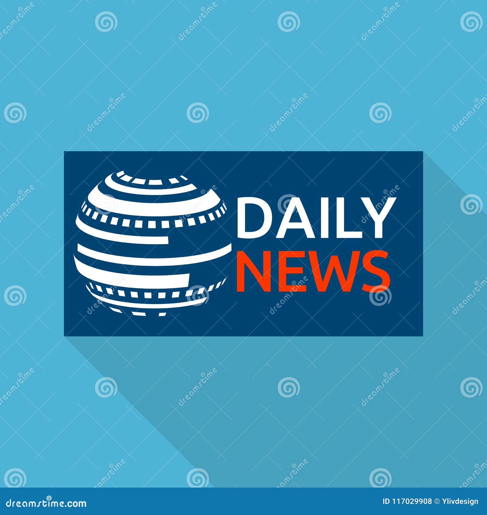 Global daily News Logo, Flat Style Stock Vector - Illustration of icon ...