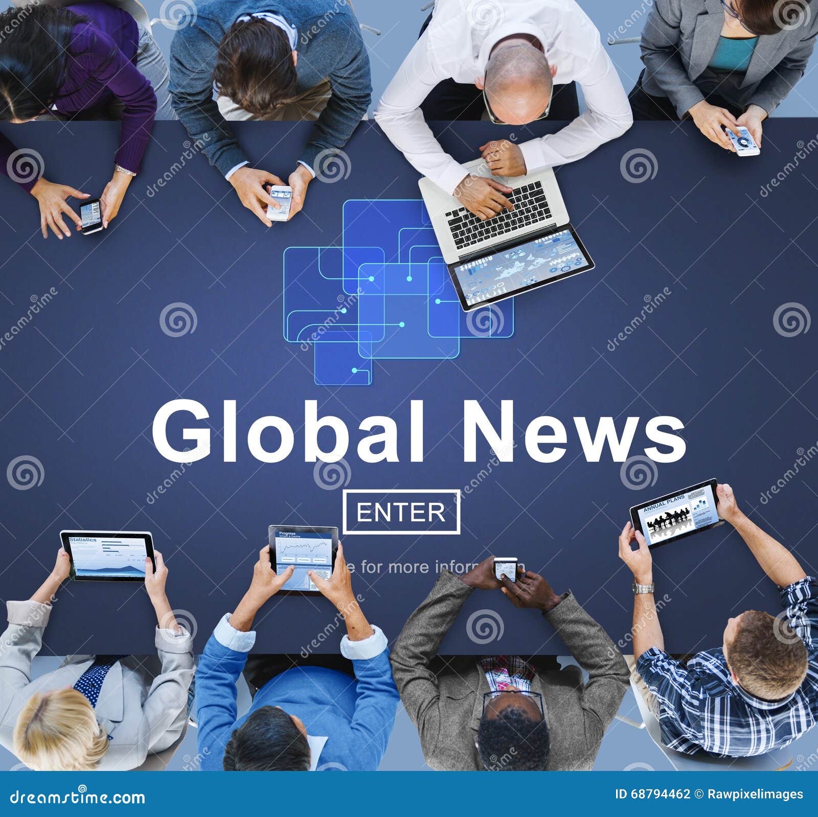 Global News Online Technology Update Concept Stock Photo - Image of ...