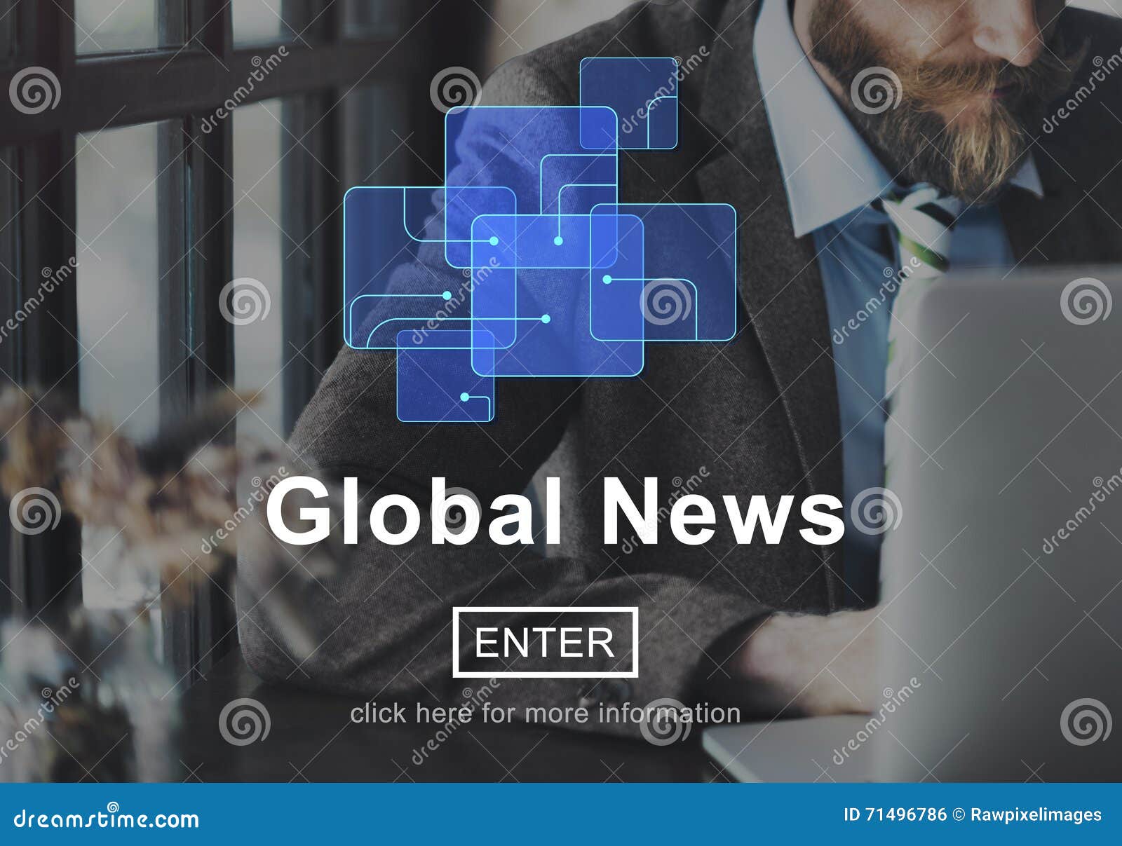 Global News Online Technology Update Information Concept Stock Photo ...