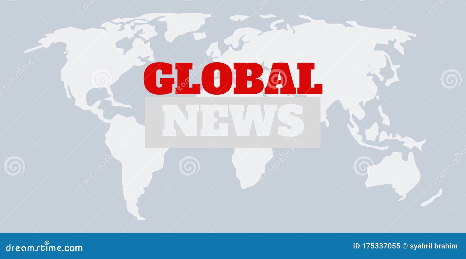 Global News with World Map Illustration. Stock Illustration ...