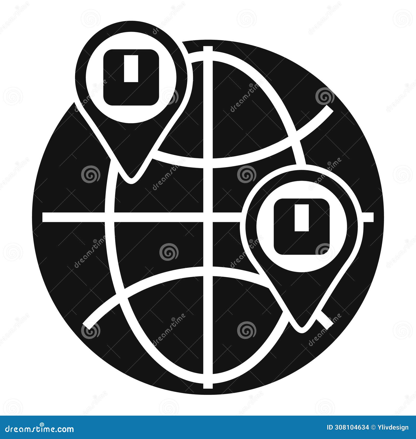 Global Parcel Location Icon Simple Vector. Transport Dispatch Stock ...