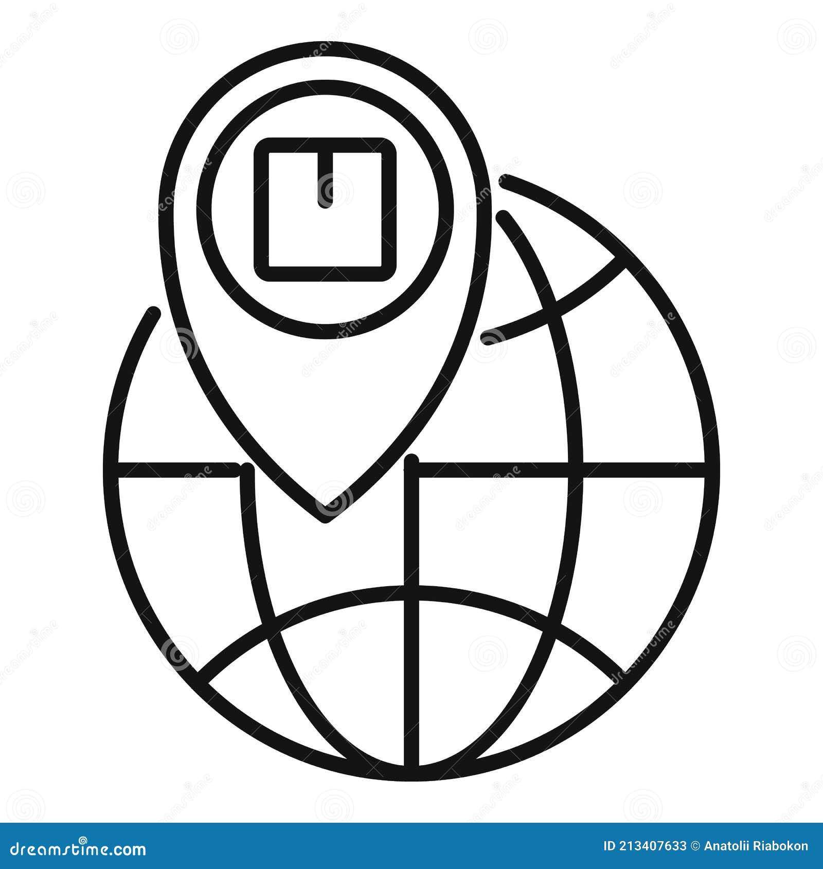 Global Parcel Tracking Icon, Outline Style Stock Vector - Illustration ...