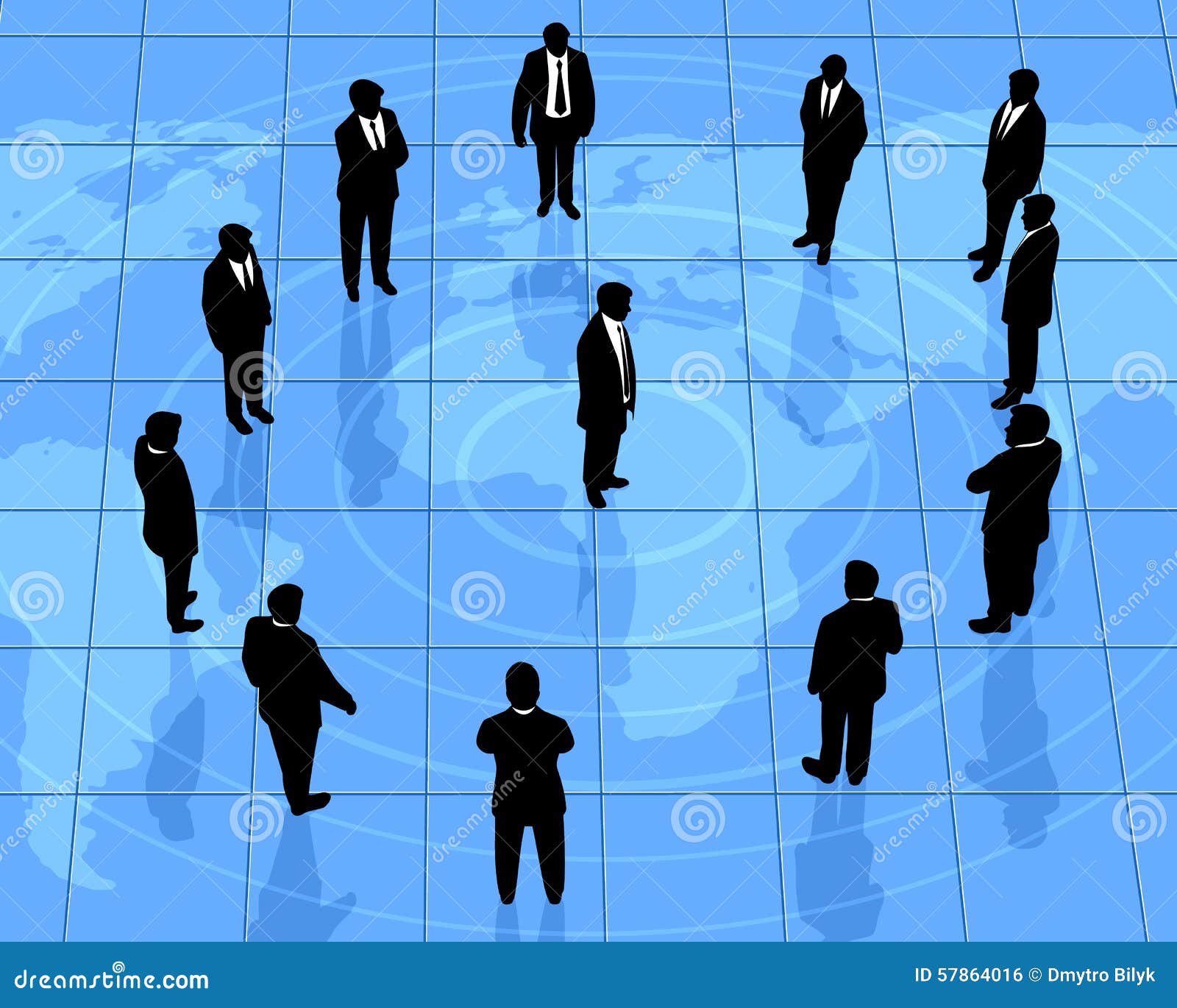Global Partners Silhouettes Stock Vector - Illustration of connection ...