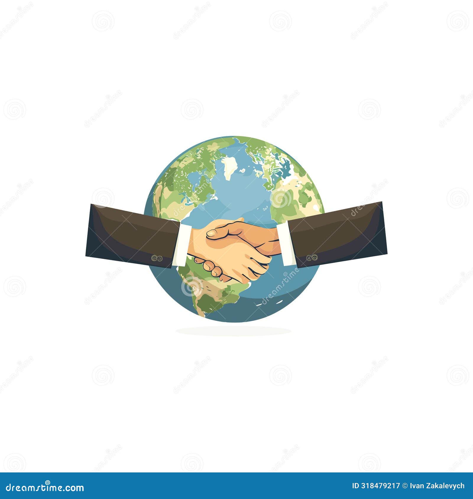 Global Partnership Handshake. Vector Illustration Design Stock ...